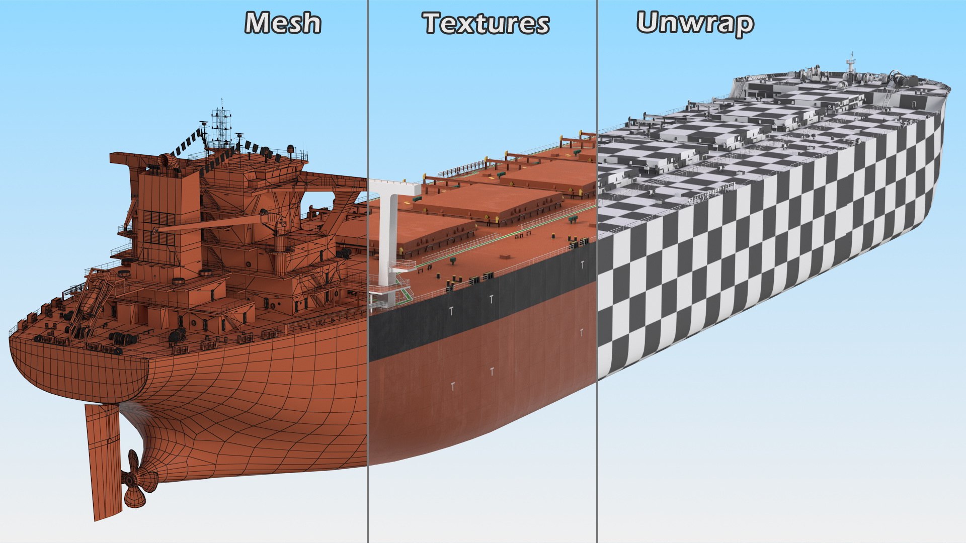 3D model Bulk Carrier Ship Dirty Empty - TurboSquid 1900290