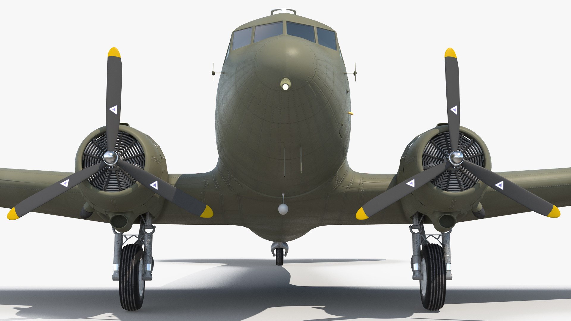 Vintage military cargo plane 3D model - TurboSquid 1567122