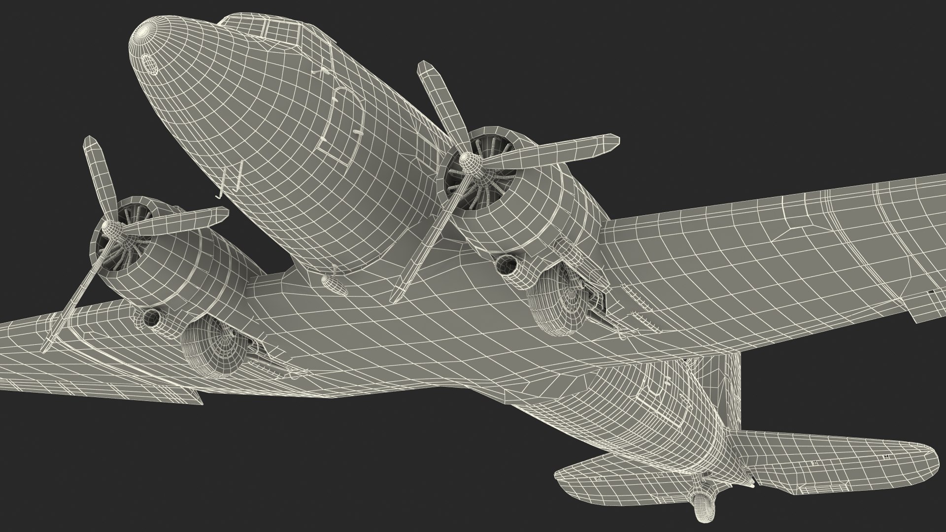 Vintage military cargo plane 3D model - TurboSquid 1567122