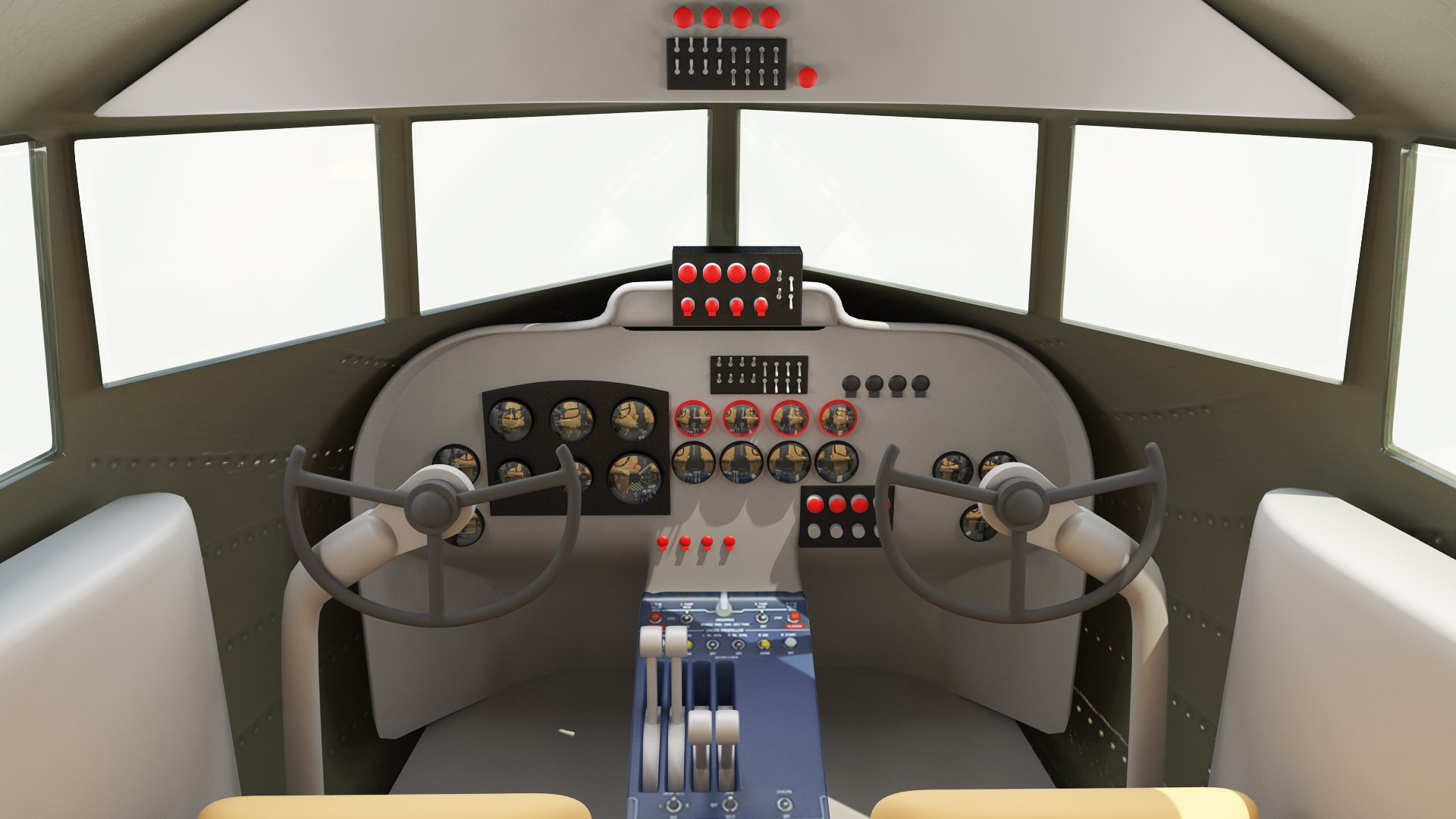 Vintage Military Cargo Plane 3D Model - TurboSquid 1567122