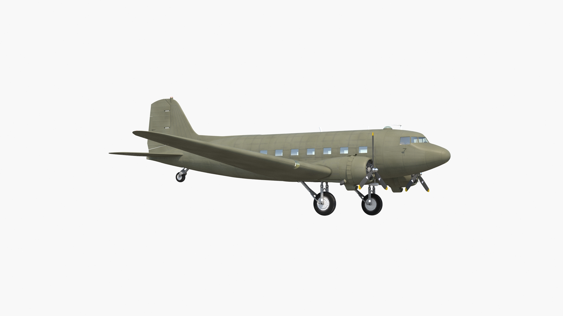Vintage Military Cargo Plane 3D Model - TurboSquid 1567122