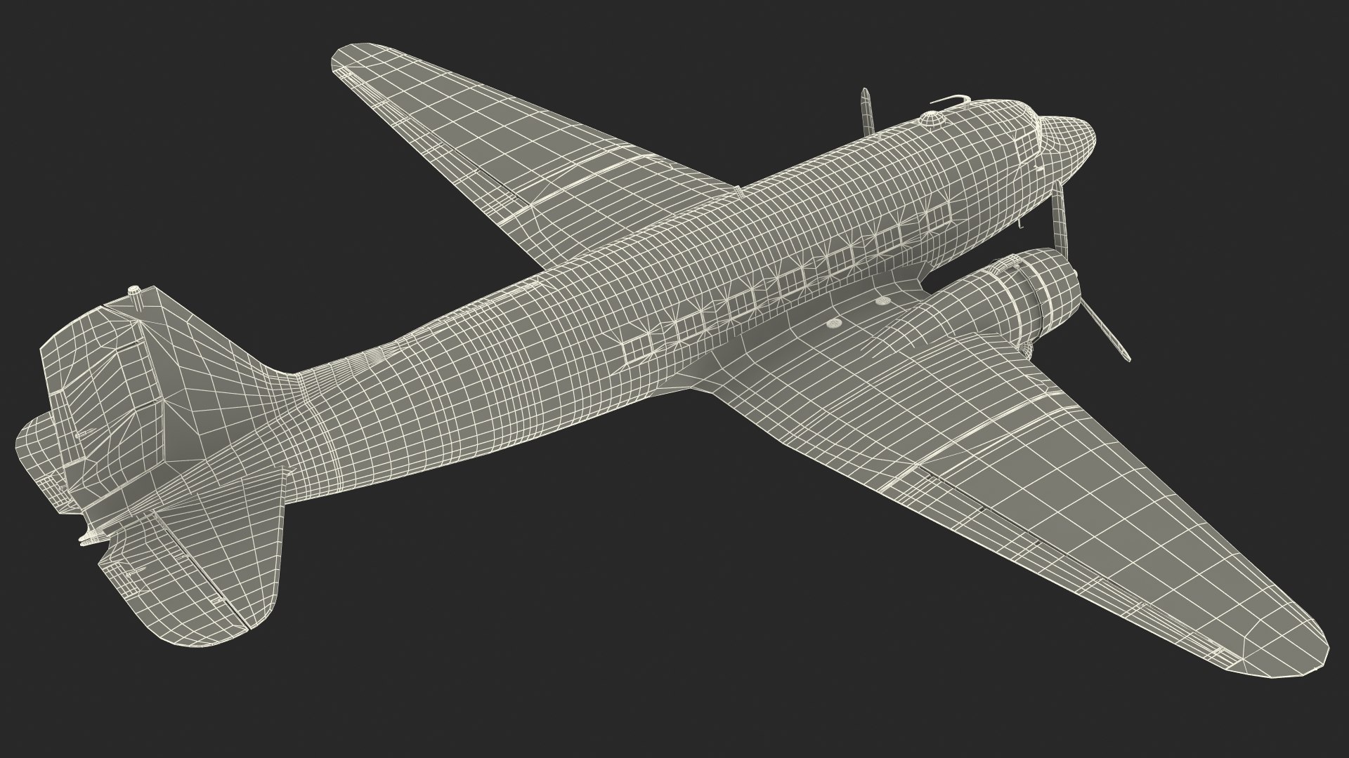 Vintage military cargo plane 3D model - TurboSquid 1567122