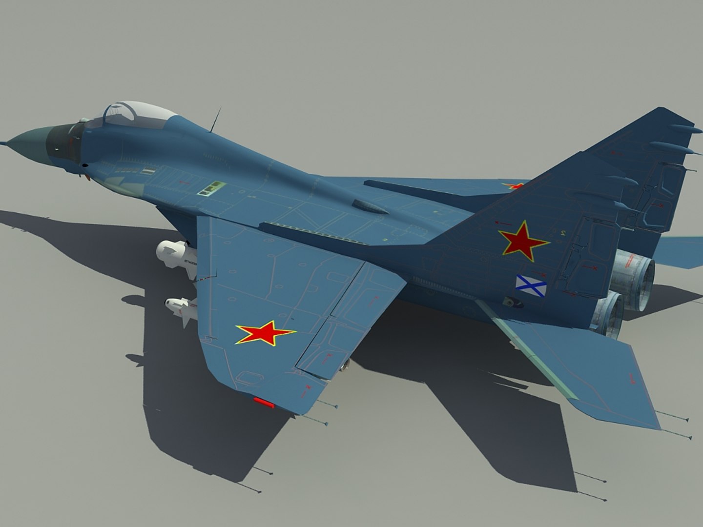 3d mig mig-29 model