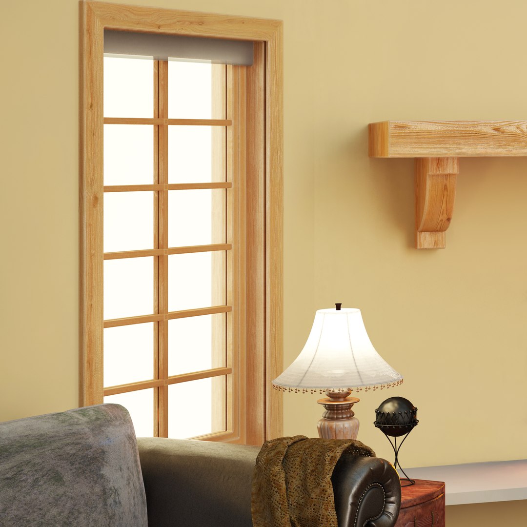 window wood frame 3d model