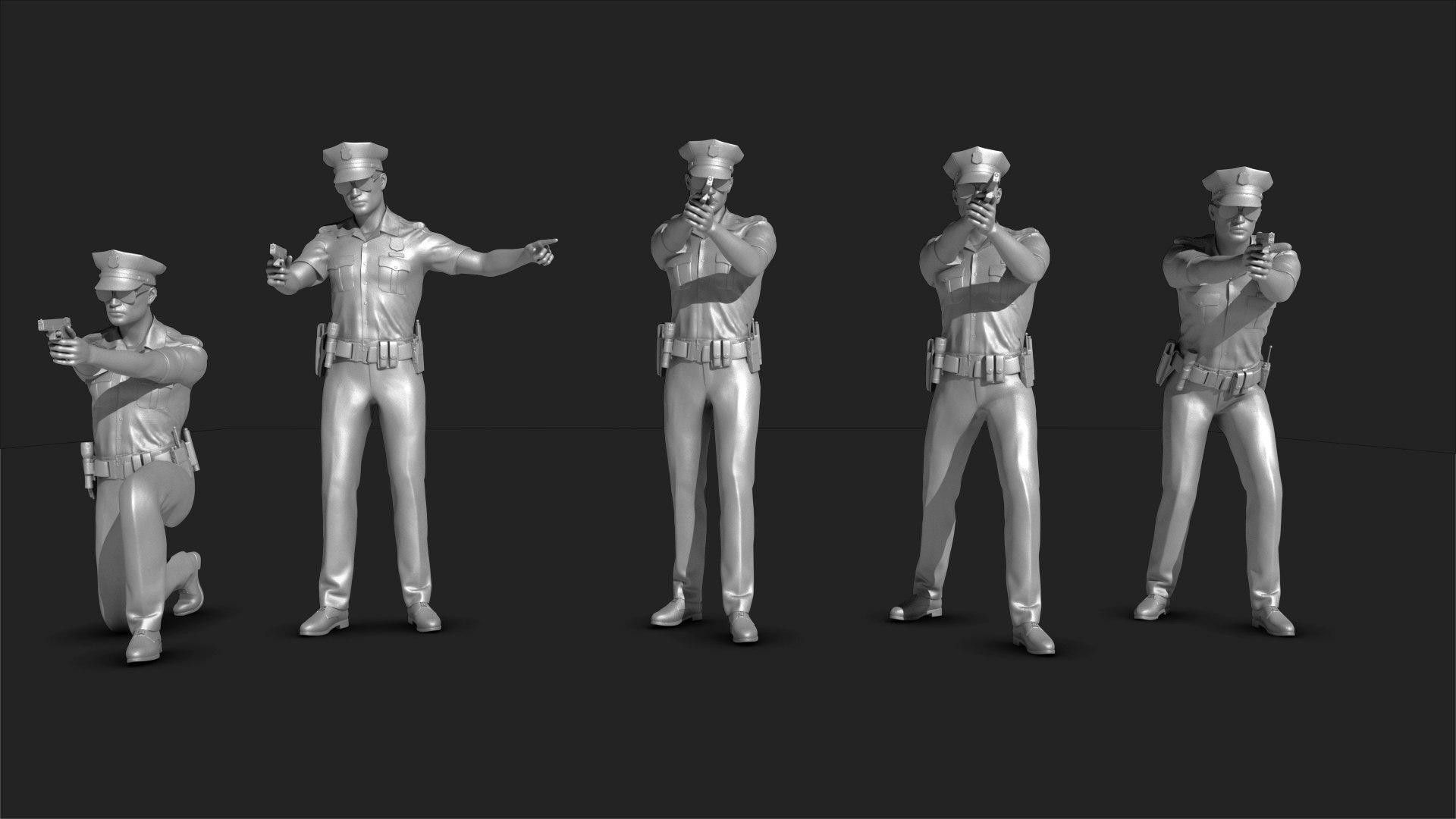 Police Figure Set 01 3D Model - TurboSquid 1737771