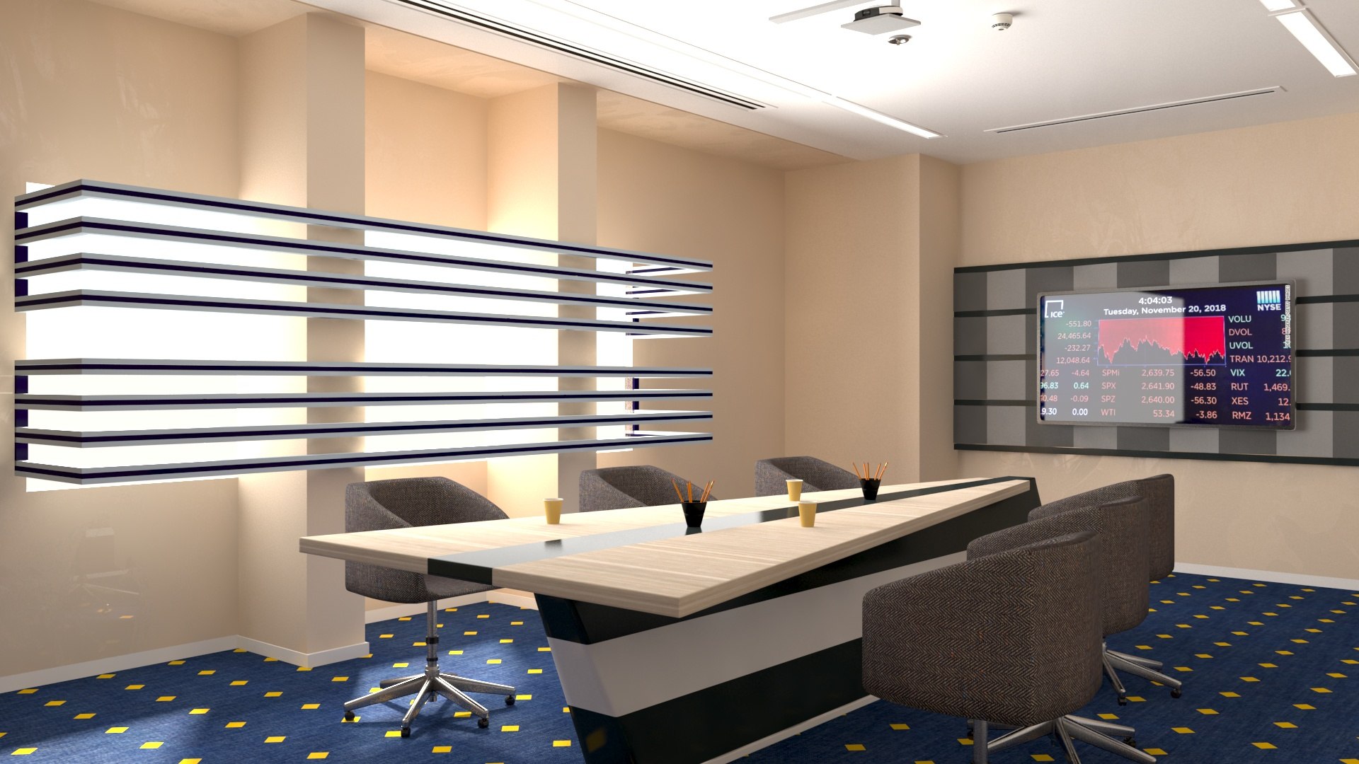 3D Room Office Boardroom Model - TurboSquid 1623202