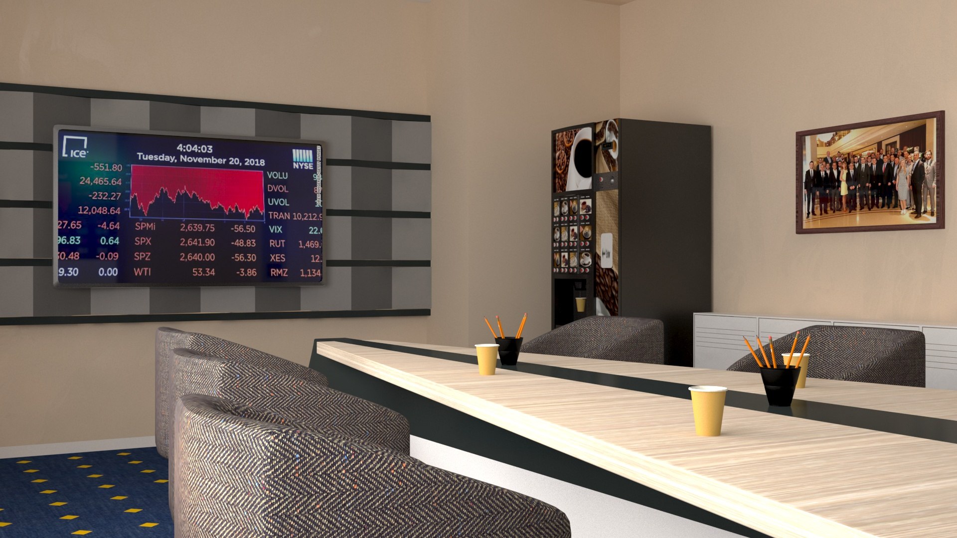 3D Room Office Boardroom Model - TurboSquid 1623202