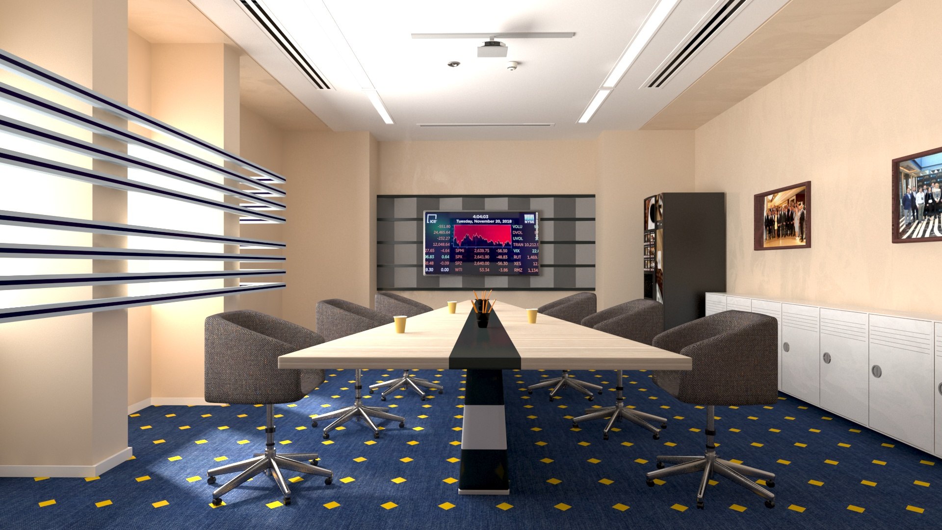 3D Room Office Boardroom Model - TurboSquid 1623202