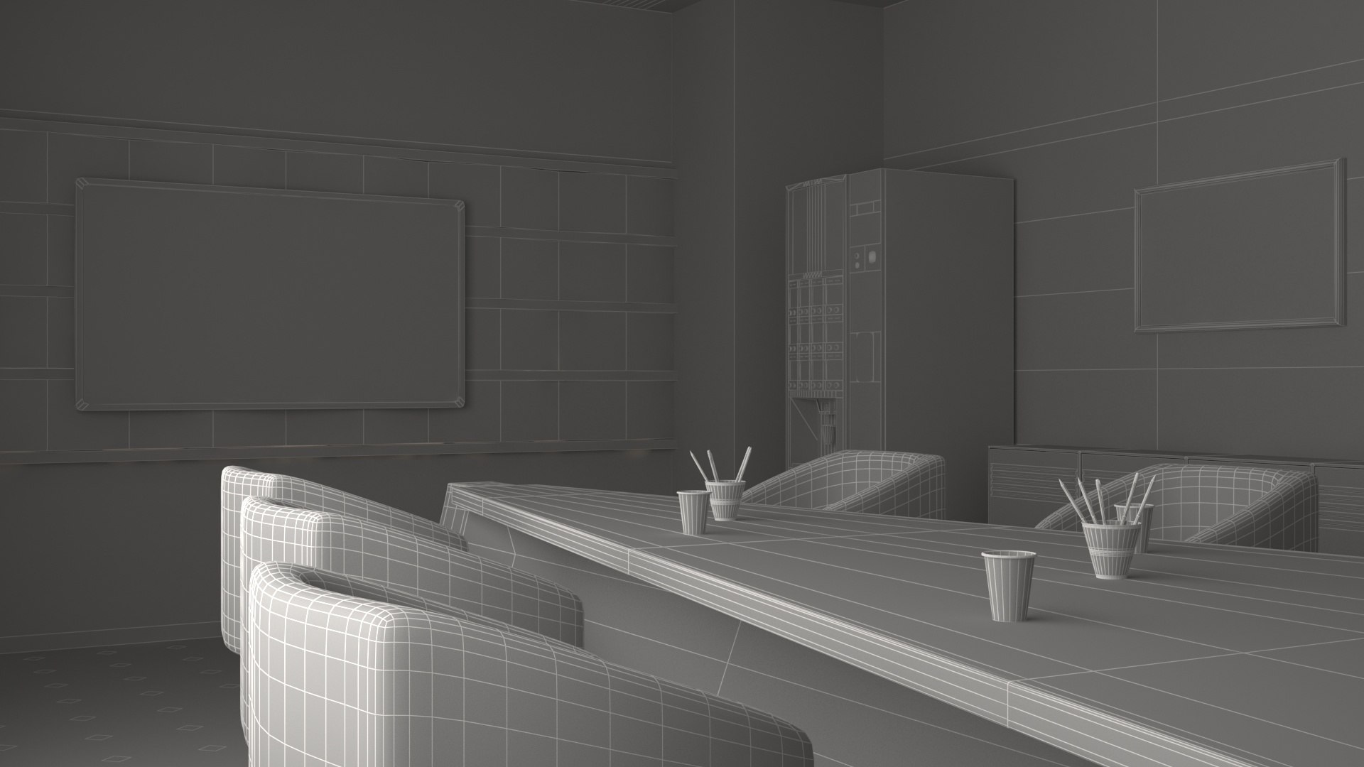 3D Room Office Boardroom Model - TurboSquid 1623202