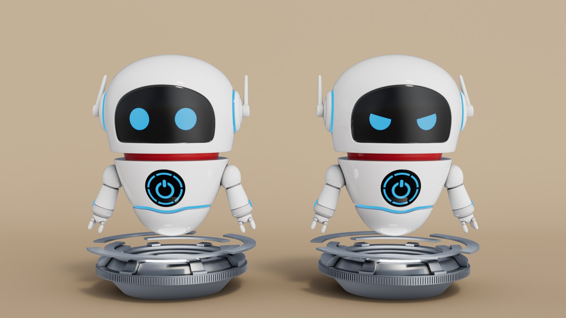 3D Model Rigged Cartoon Cute Robot - TurboSquid 2268374