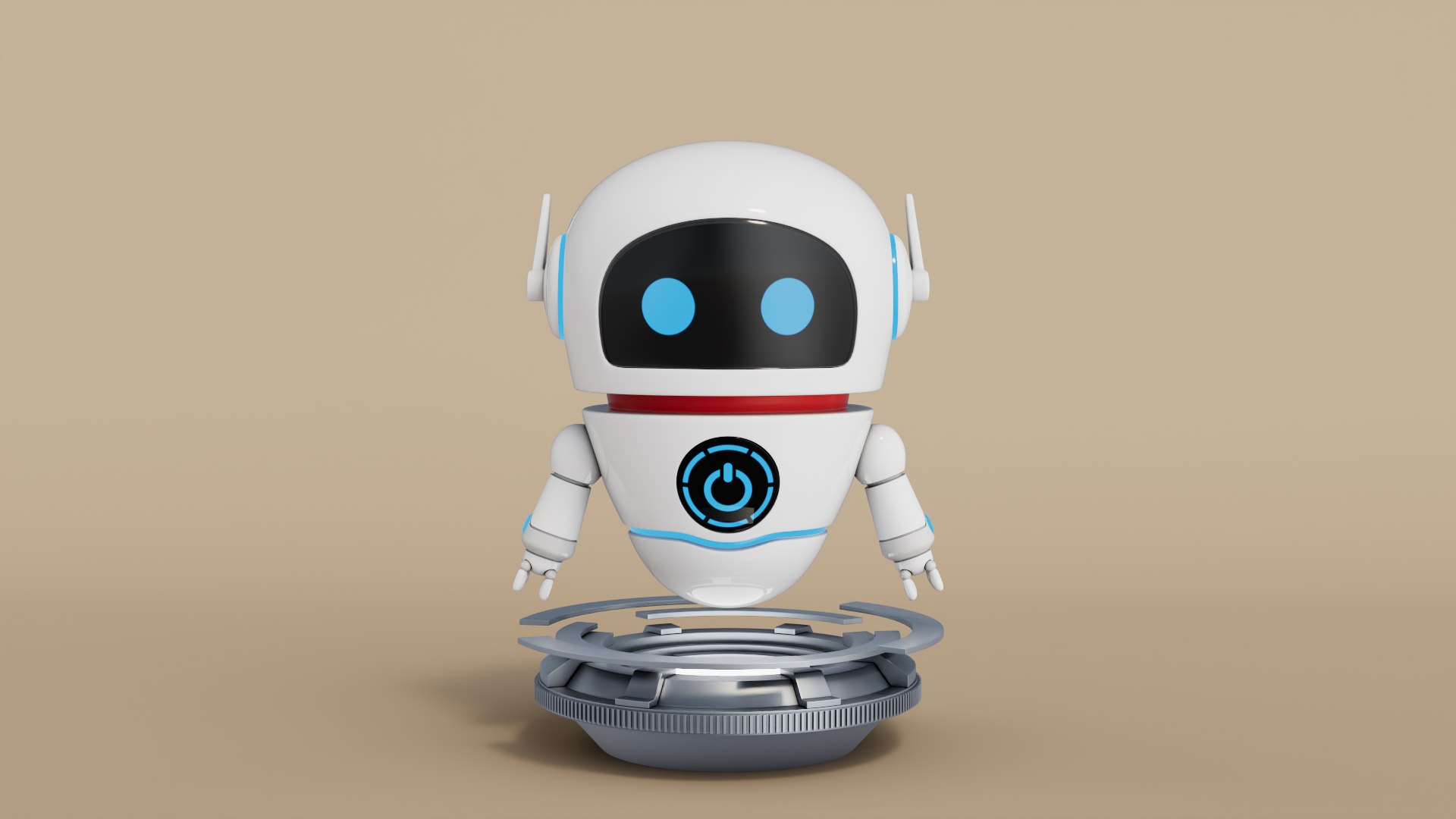 3D Model Rigged Cartoon Cute Robot - TurboSquid 2268374