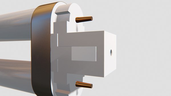 3d model fluorescent light lamp
