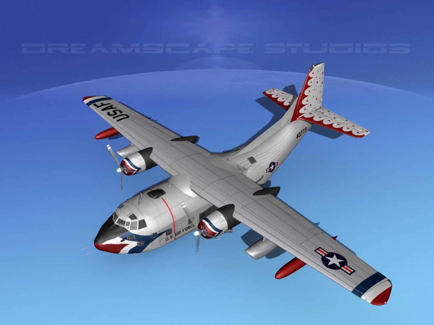 3D Aircraft Fairchild C-123 Provider Model - TurboSquid 1307977