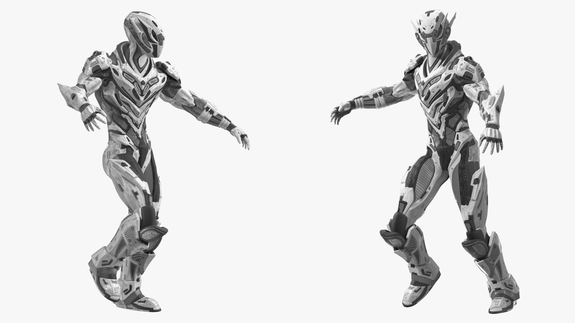 Sci-Fi Combat Robot Character Rigged For Maya 3D Model - TurboSquid 2280285