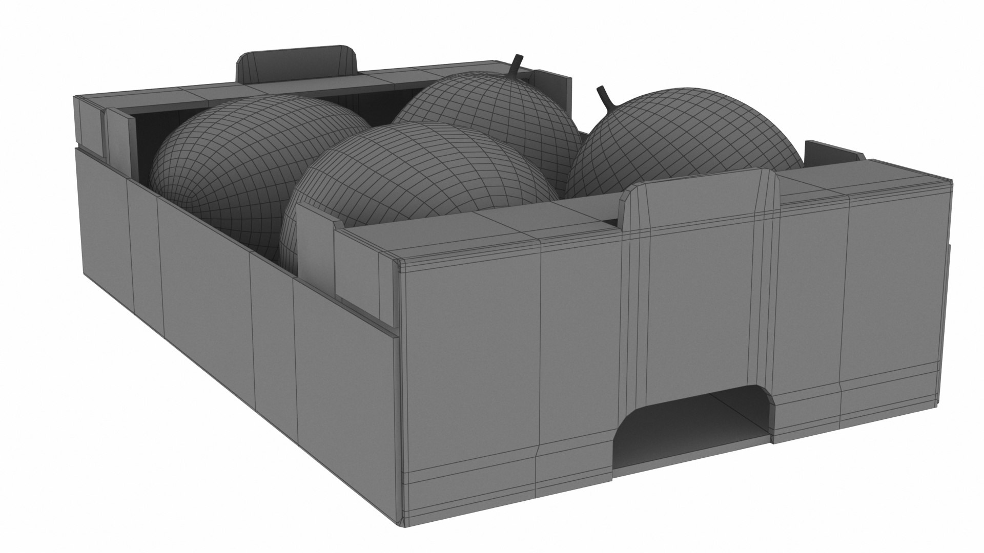 3D Fruit Cardboard Box Watermelons Model - TurboSquid 1542586