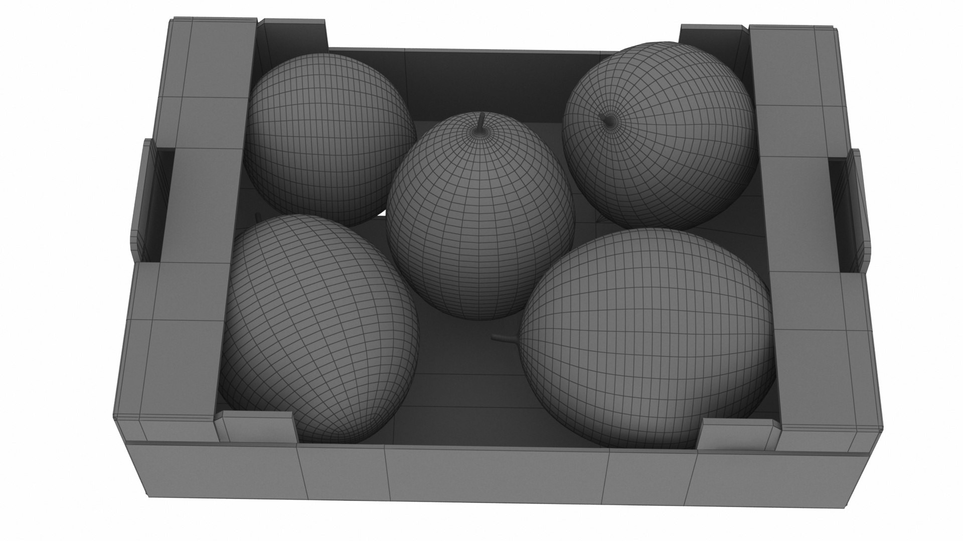 3D Fruit Cardboard Box Watermelons Model - TurboSquid 1542586