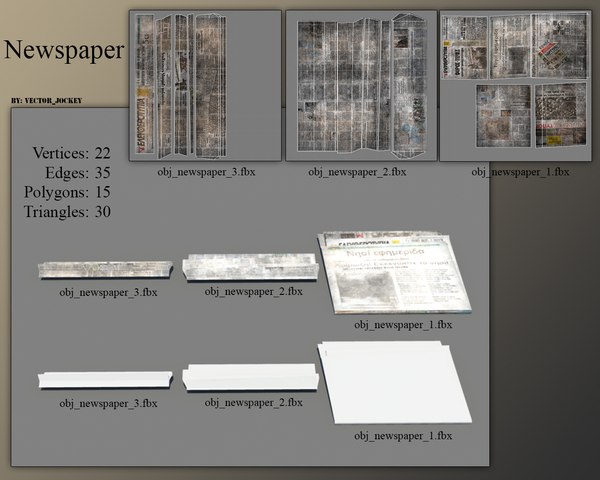 Newspaper 3D Models for Download | TurboSquid