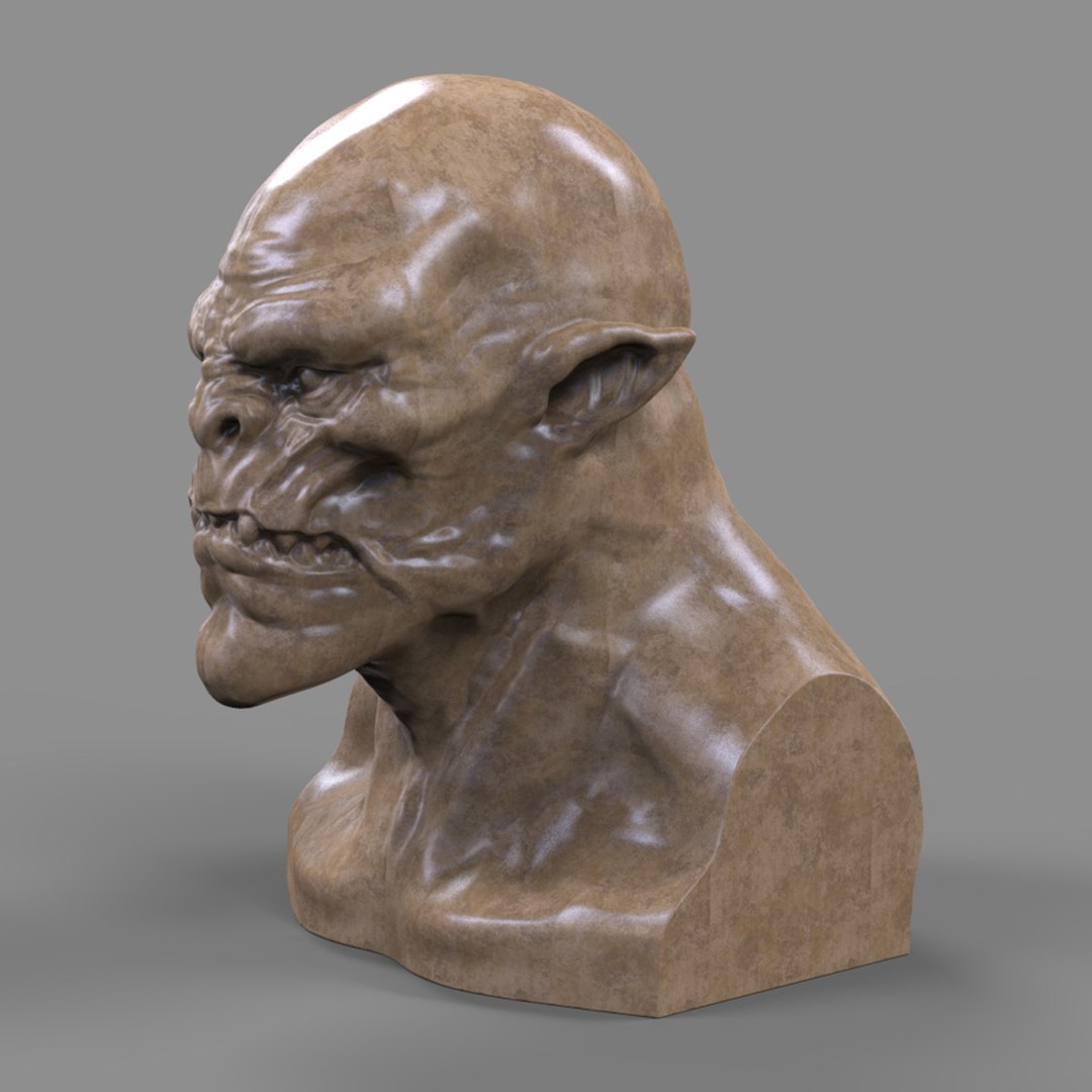 3d Model Orc Head Printing