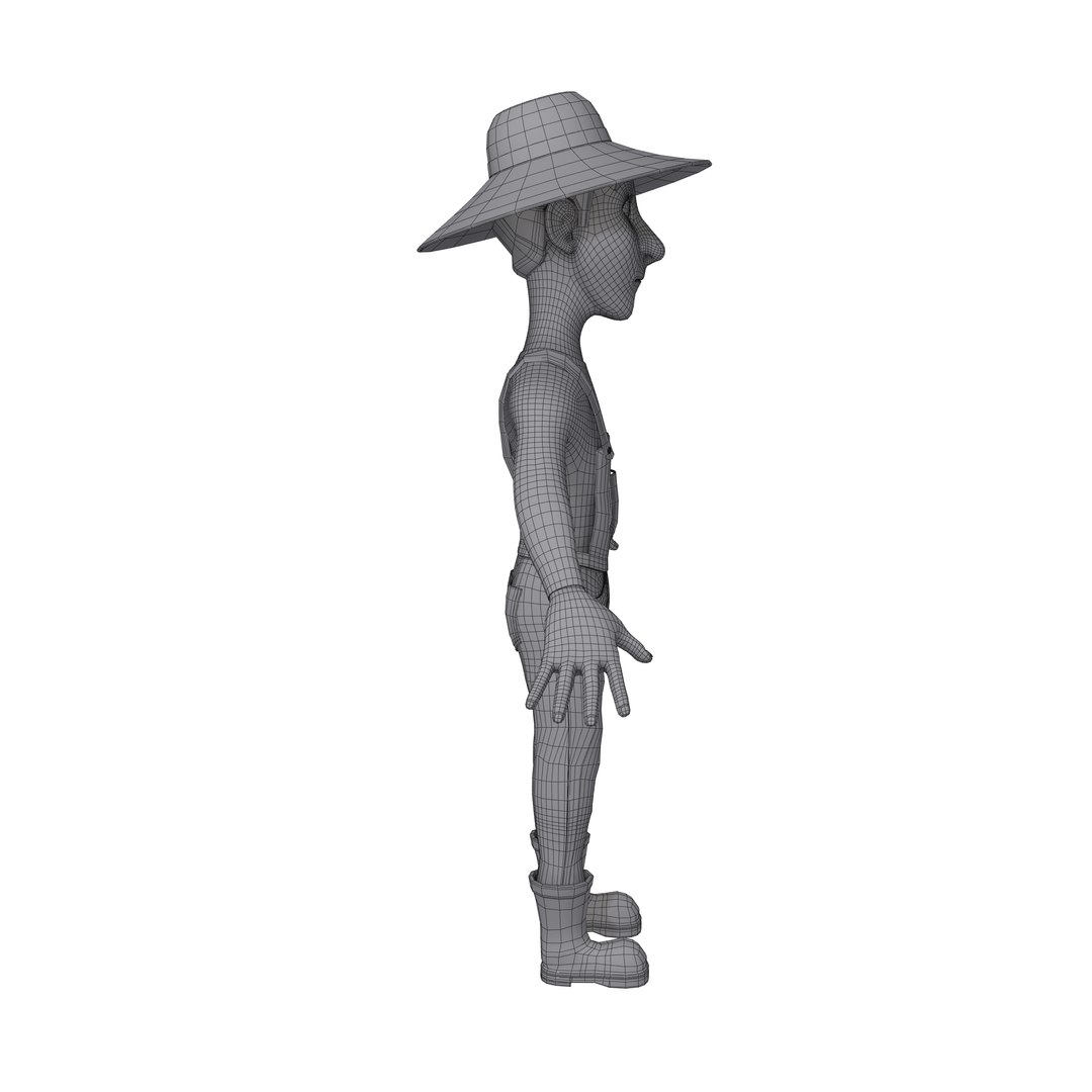 3D Farmer Cartoon - TurboSquid 1529400