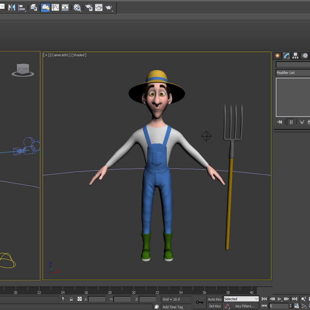 3D Farmer Cartoon - TurboSquid 1529400