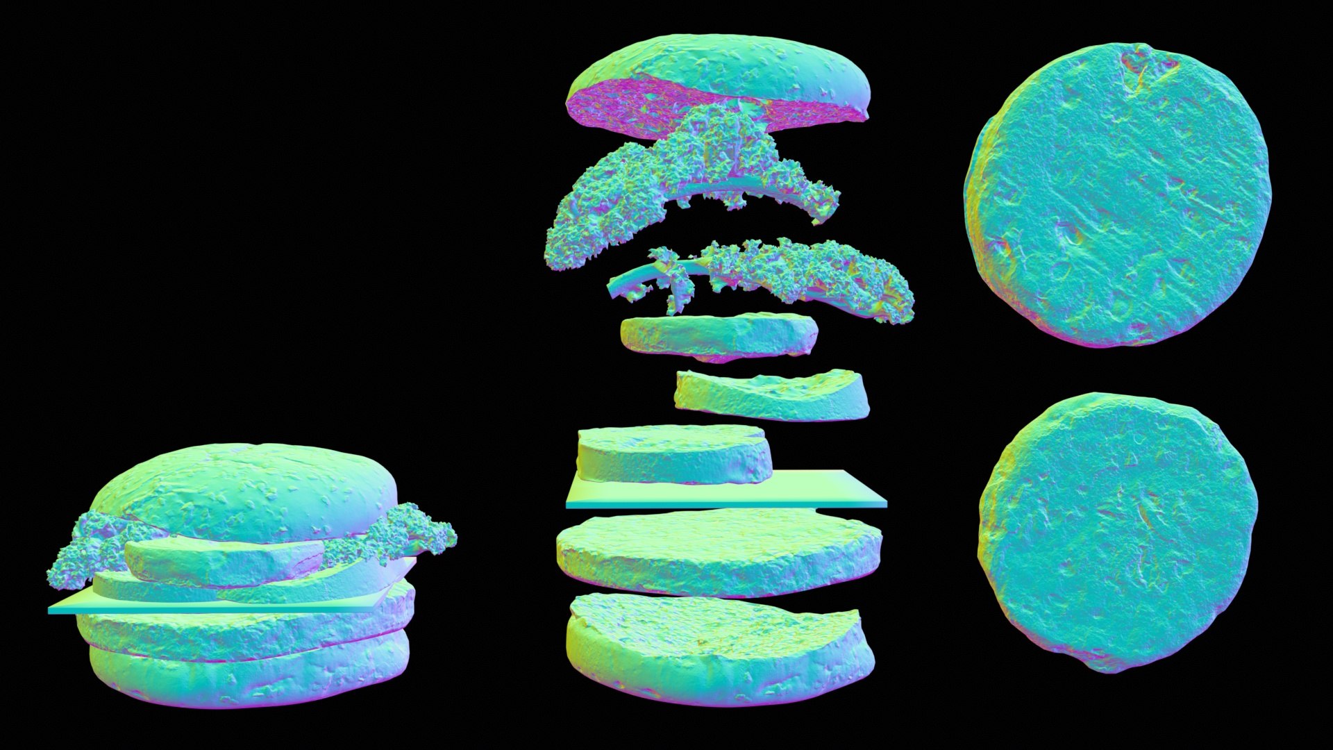 Home Made Hamburger Model - TurboSquid 2190690