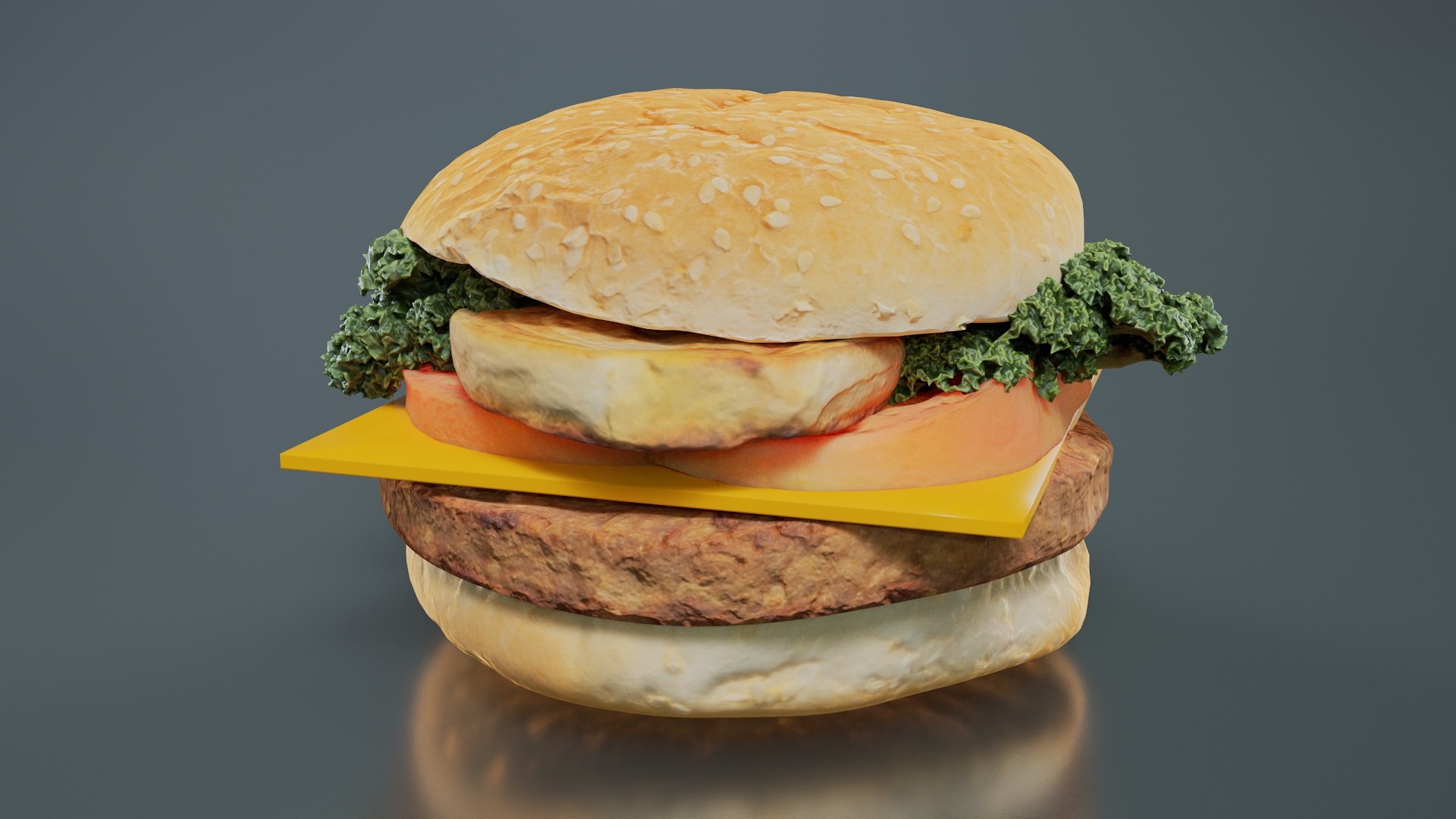 Home Made Hamburger Model - TurboSquid 2190690