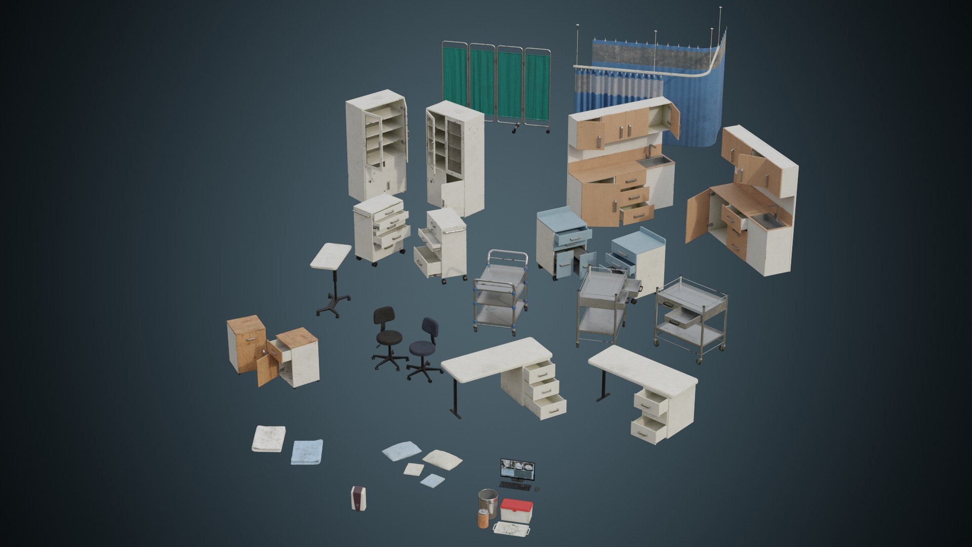 3D Hospital Props Collection 5B Model - TurboSquid 2159130