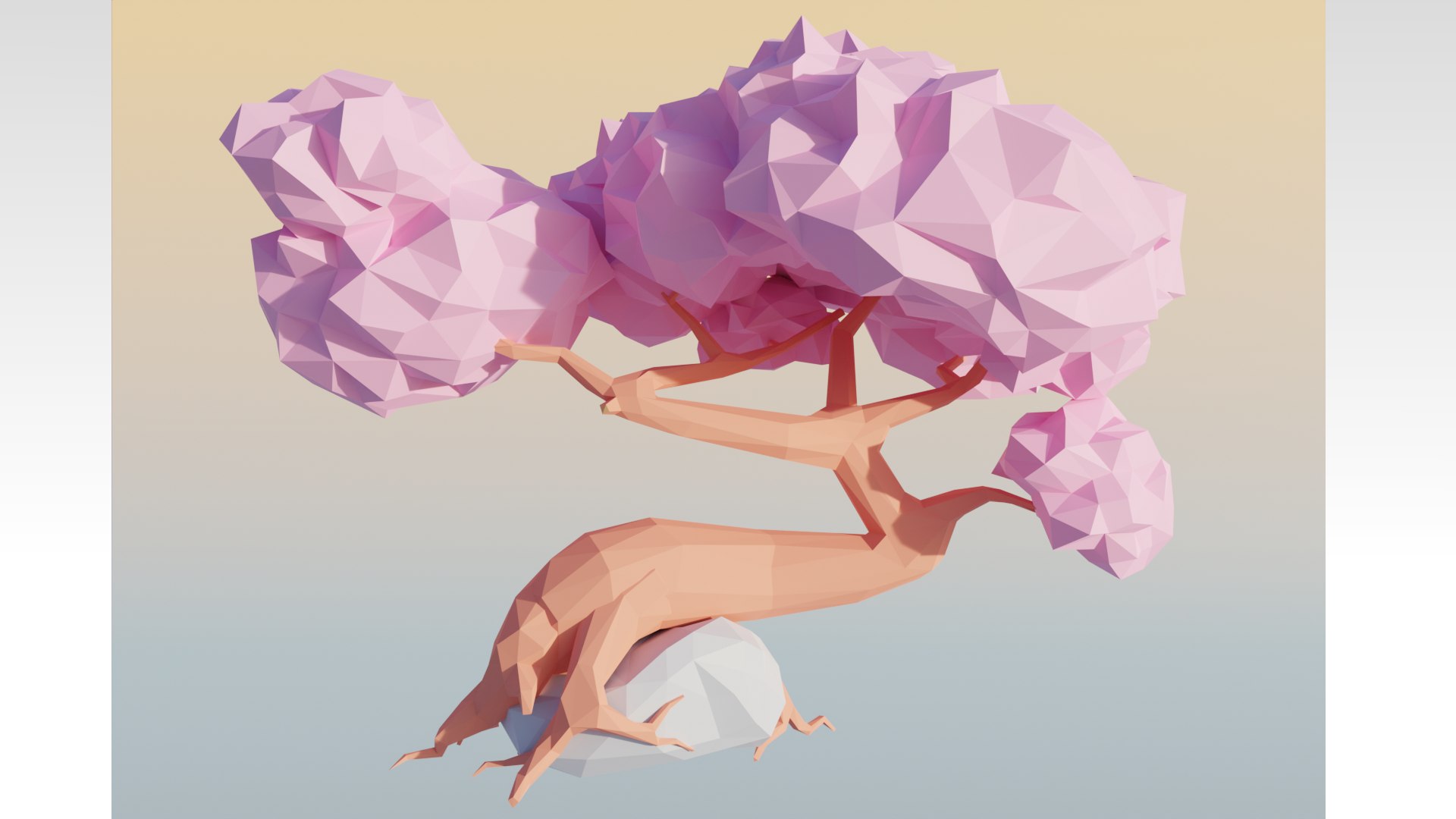 3D SAKURA Stylized Low-poly VR - AR Low-poly - TurboSquid 2038577