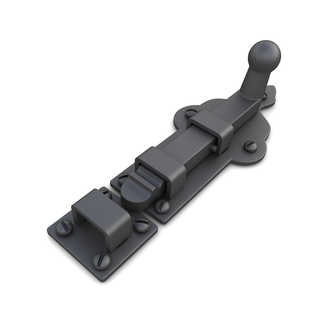 Slide Bolt Deadbolt Lock 3D Model - TurboSquid 1400017