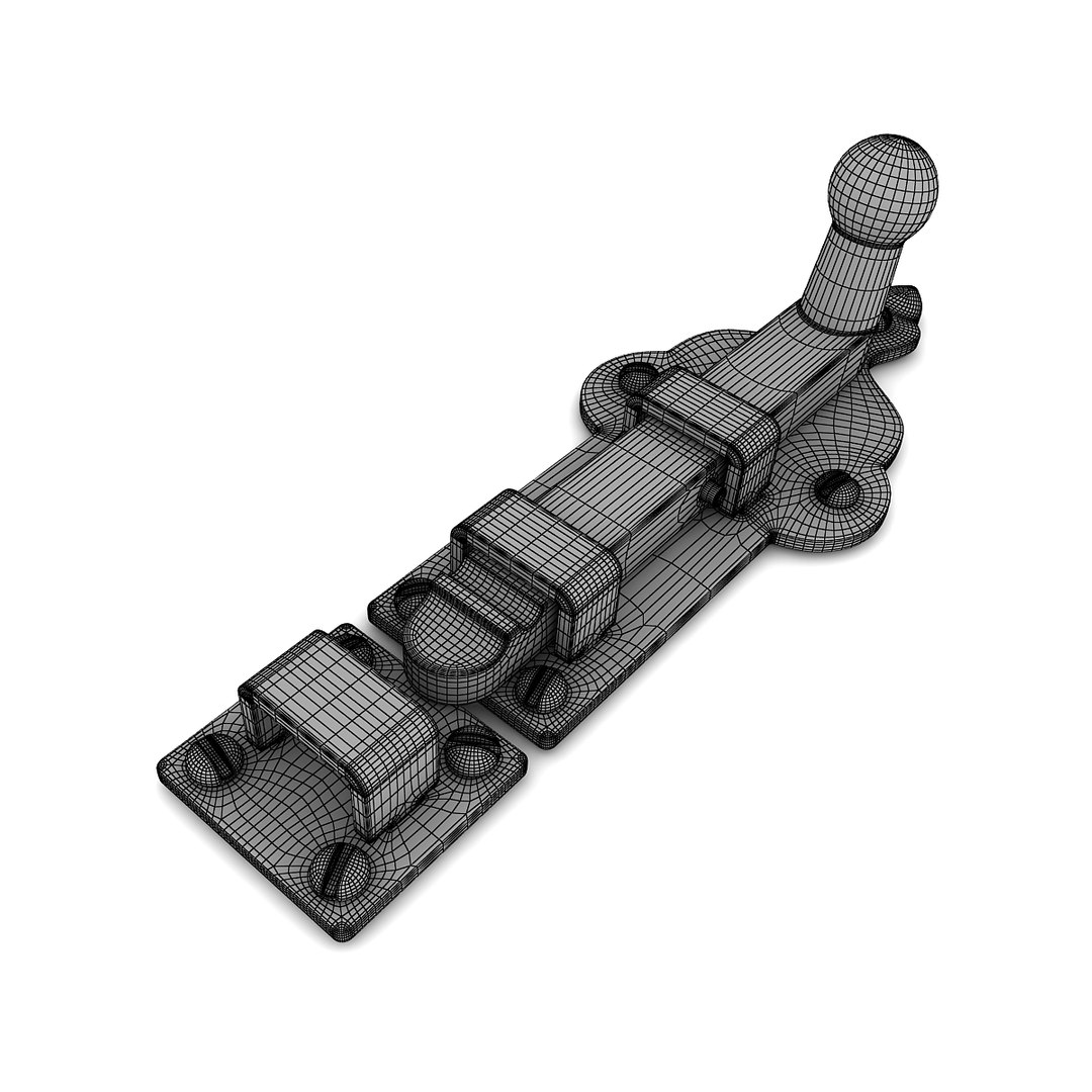 Slide Bolt Deadbolt Lock 3D Model - TurboSquid 1400017