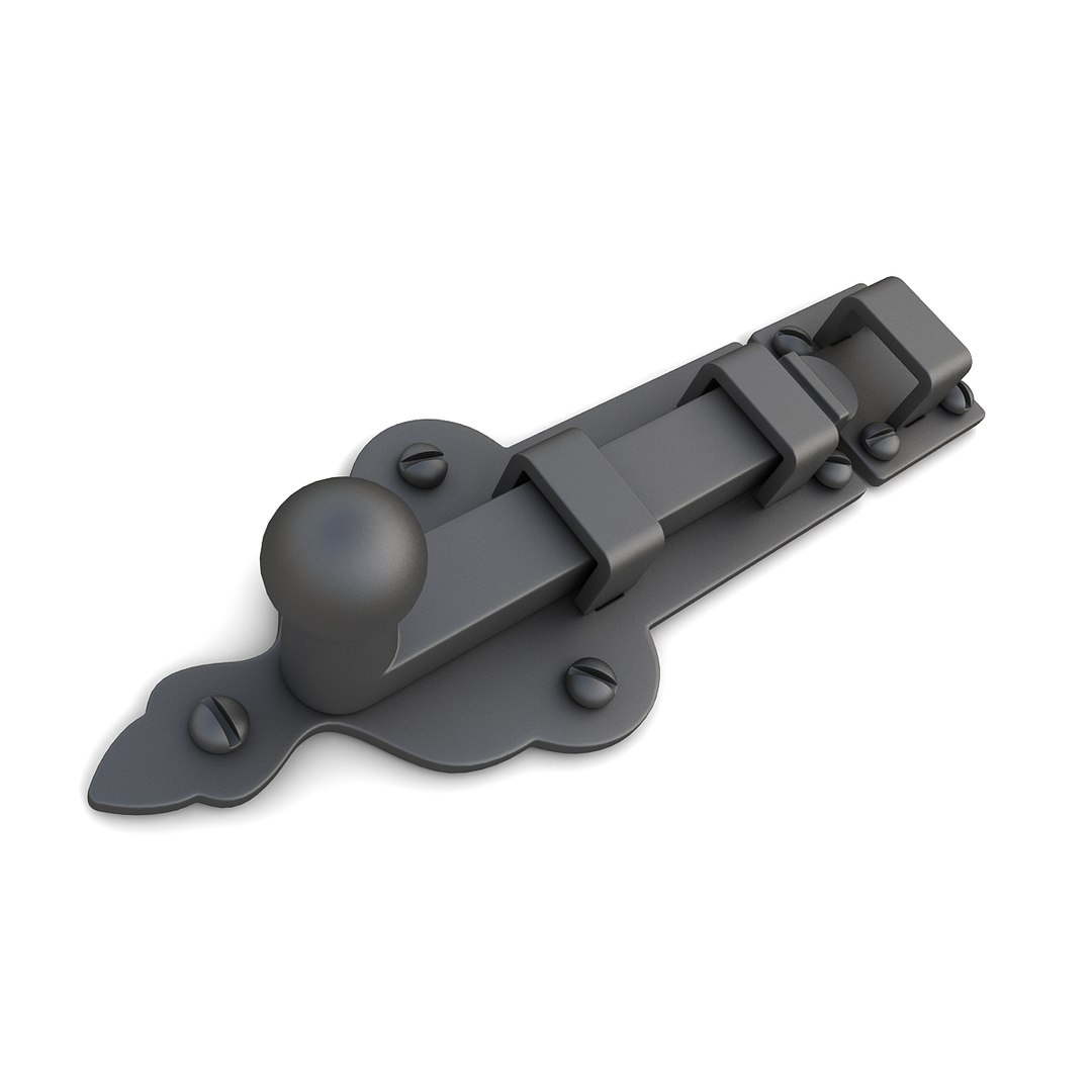 Slide Bolt Deadbolt Lock 3D Model - TurboSquid 1400017