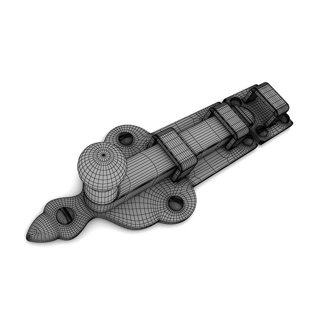 Slide Bolt Deadbolt Lock 3D Model - TurboSquid 1400017