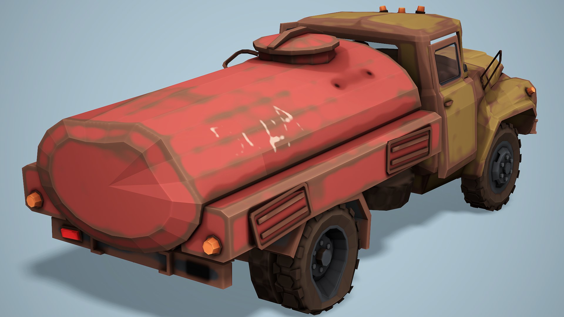 3D Zil-130 Old Truck -Low Poly Stylized Model - TurboSquid 1962584