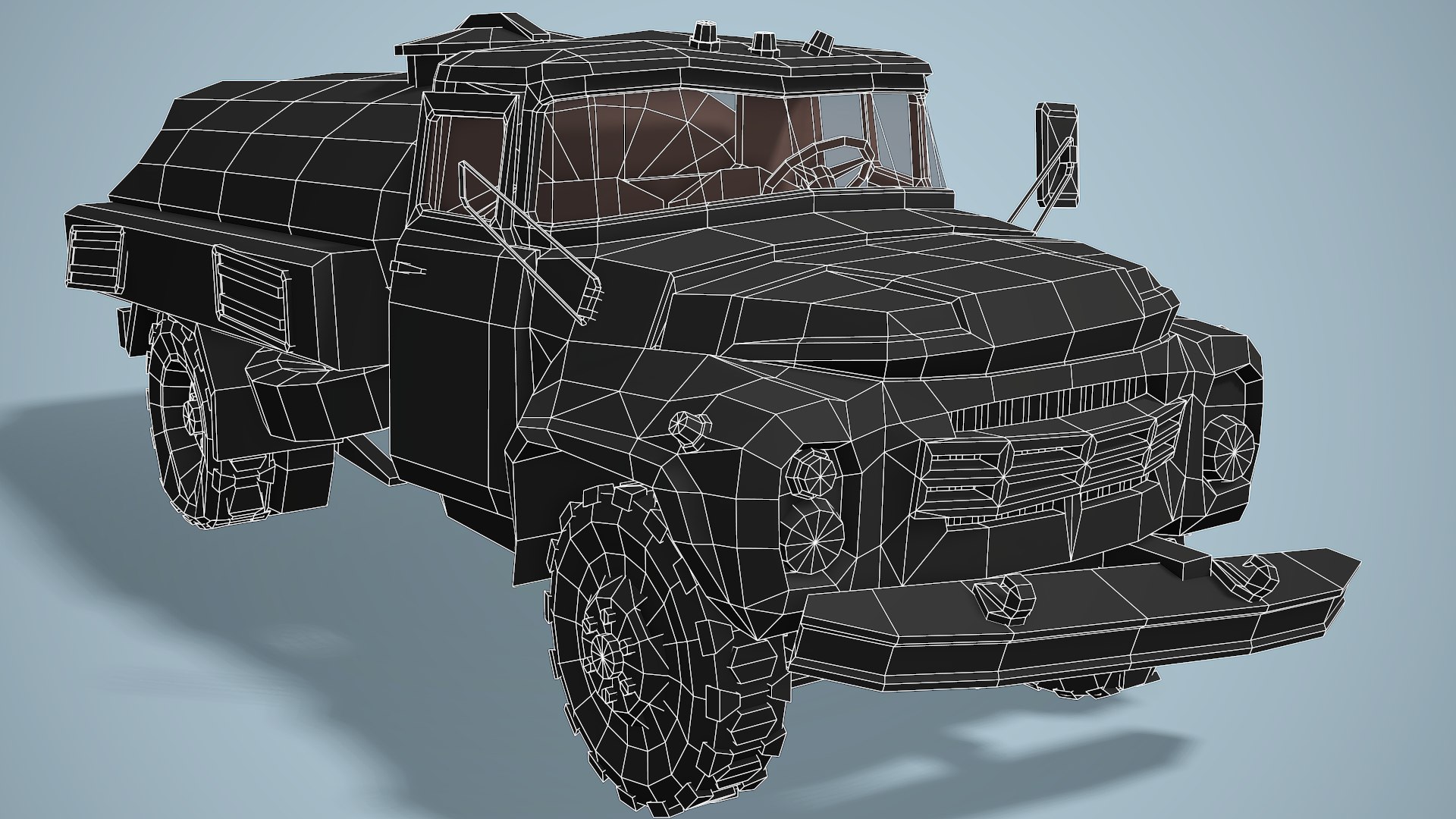 3D Zil-130 Old Truck -Low Poly Stylized Model - TurboSquid 1962584