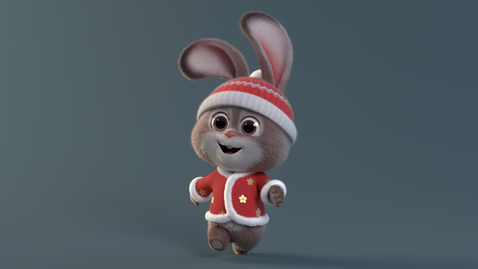 3D model Cartoon cute rabbit - TurboSquid 2165850