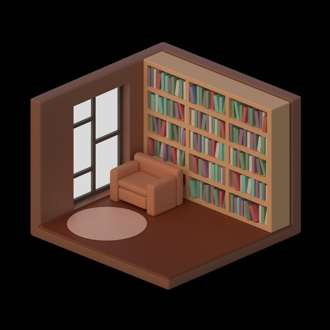 Library Room 3D Model - TurboSquid 2232606