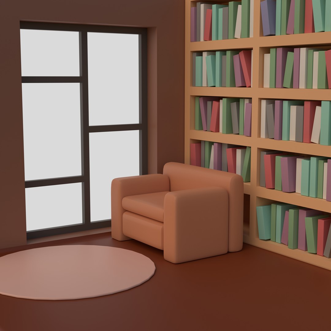 Library Room 3D Model - TurboSquid 2232606