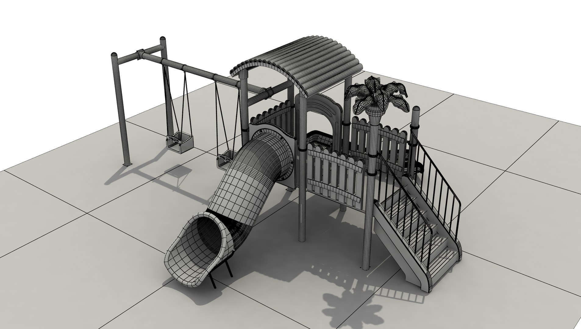 3D metal playground - TurboSquid 1579451