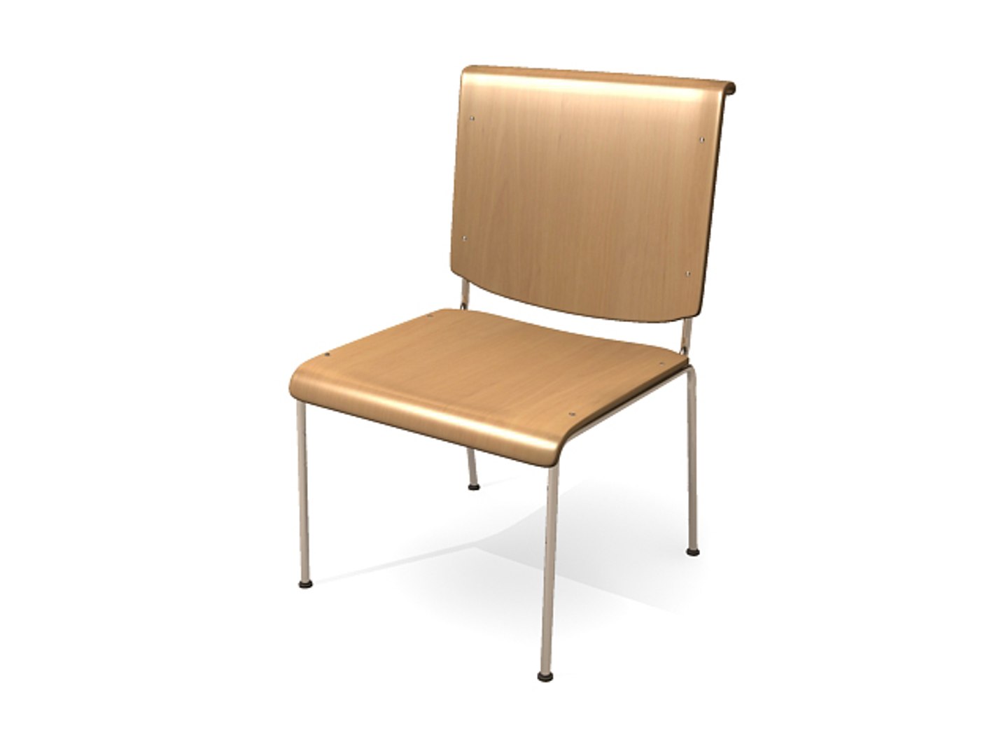 free simple classroom chair 3d model