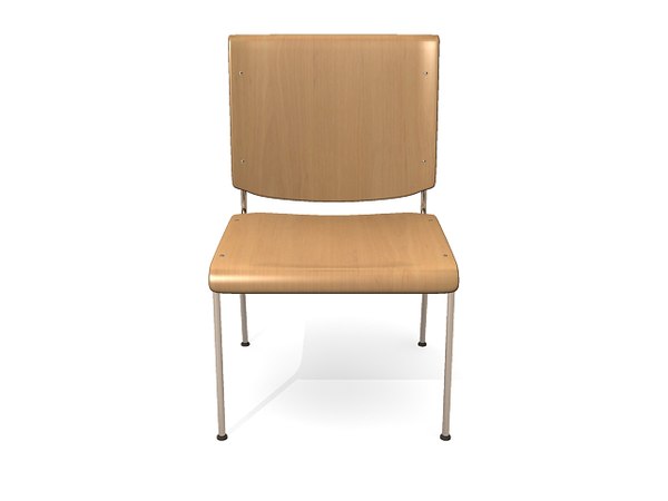 free simple classroom chair 3d model