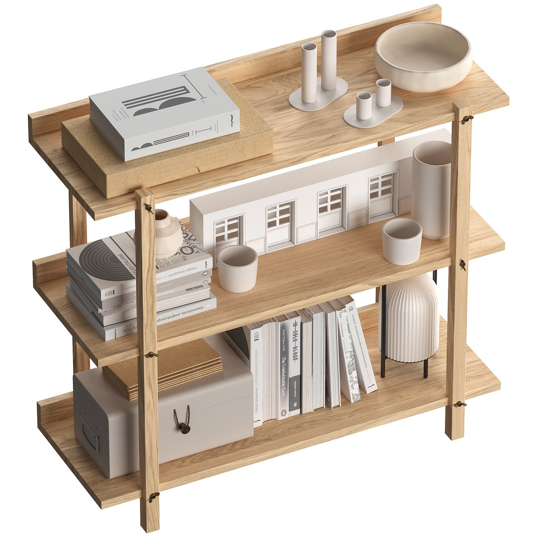 Kari Reol Shelving Unit Low Simple By Bolia 3D Model - TurboSquid 2300630