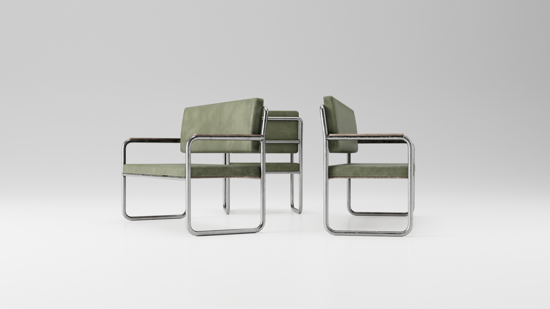 Retro Hospital Benches 3D model - TurboSquid 2174047