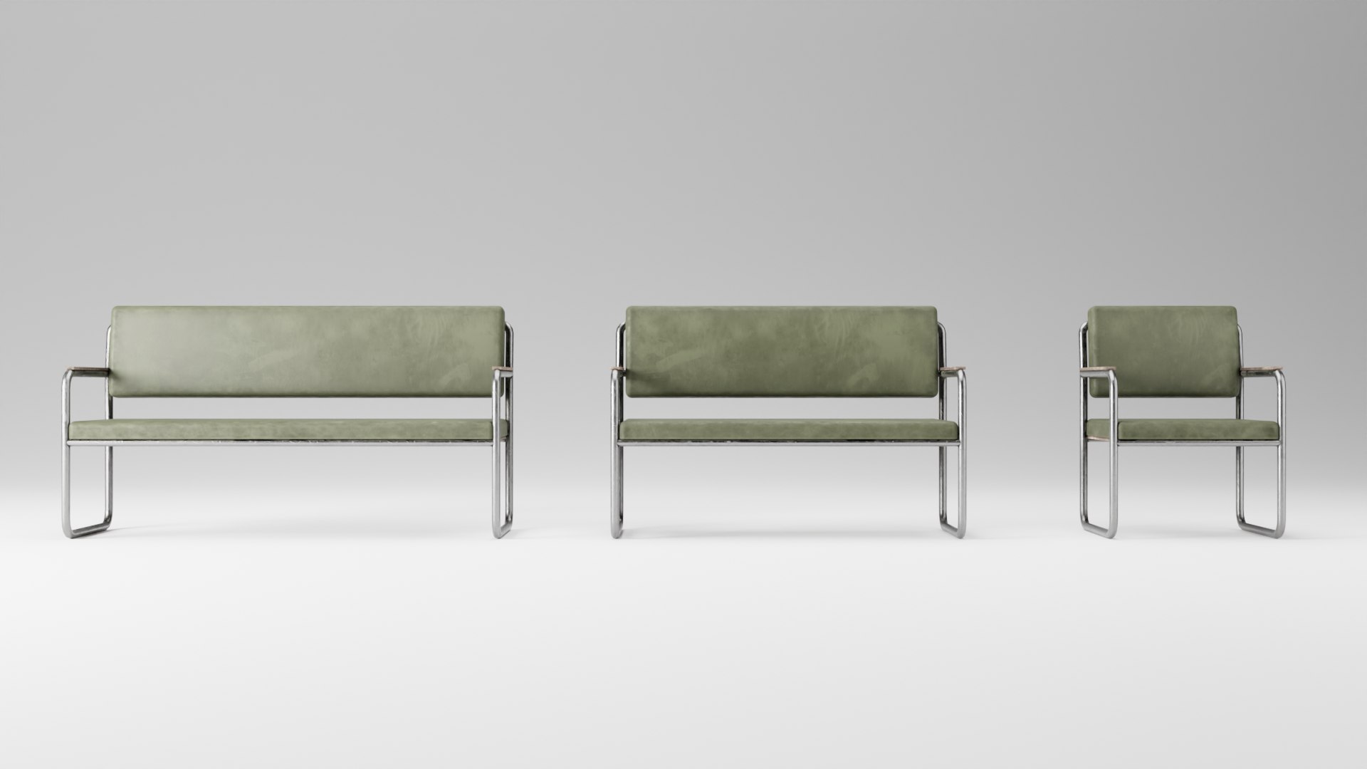Retro Hospital Benches 3D model - TurboSquid 2174047
