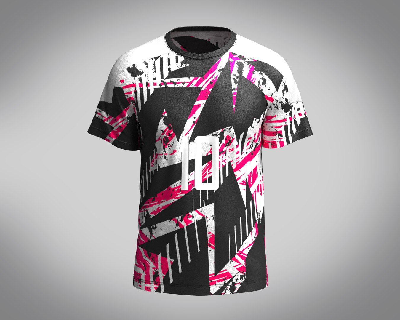 Soccer Black with multi color Jersey Player-10 3D model - TurboSquid ...