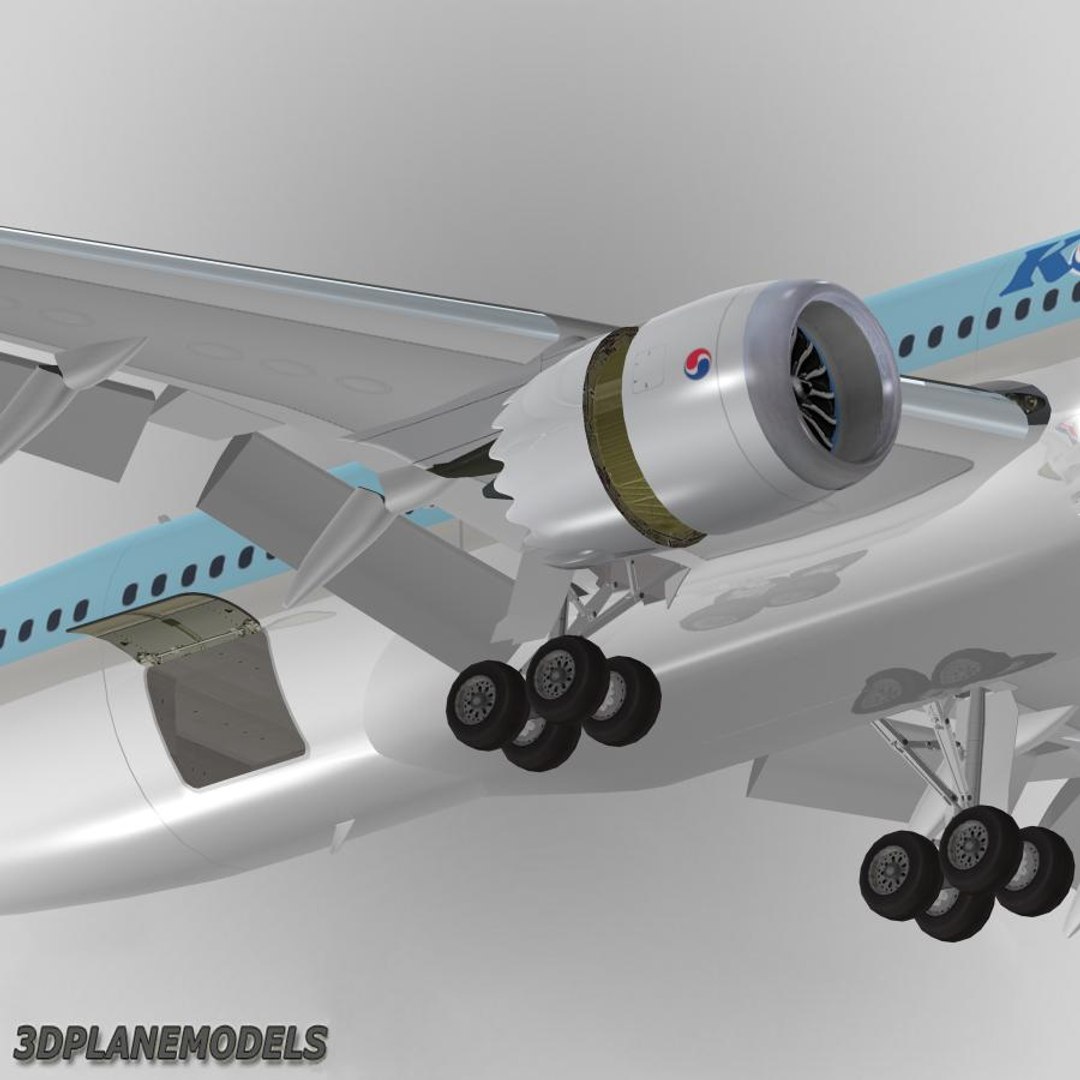 3d Model B787-3 Korean Air