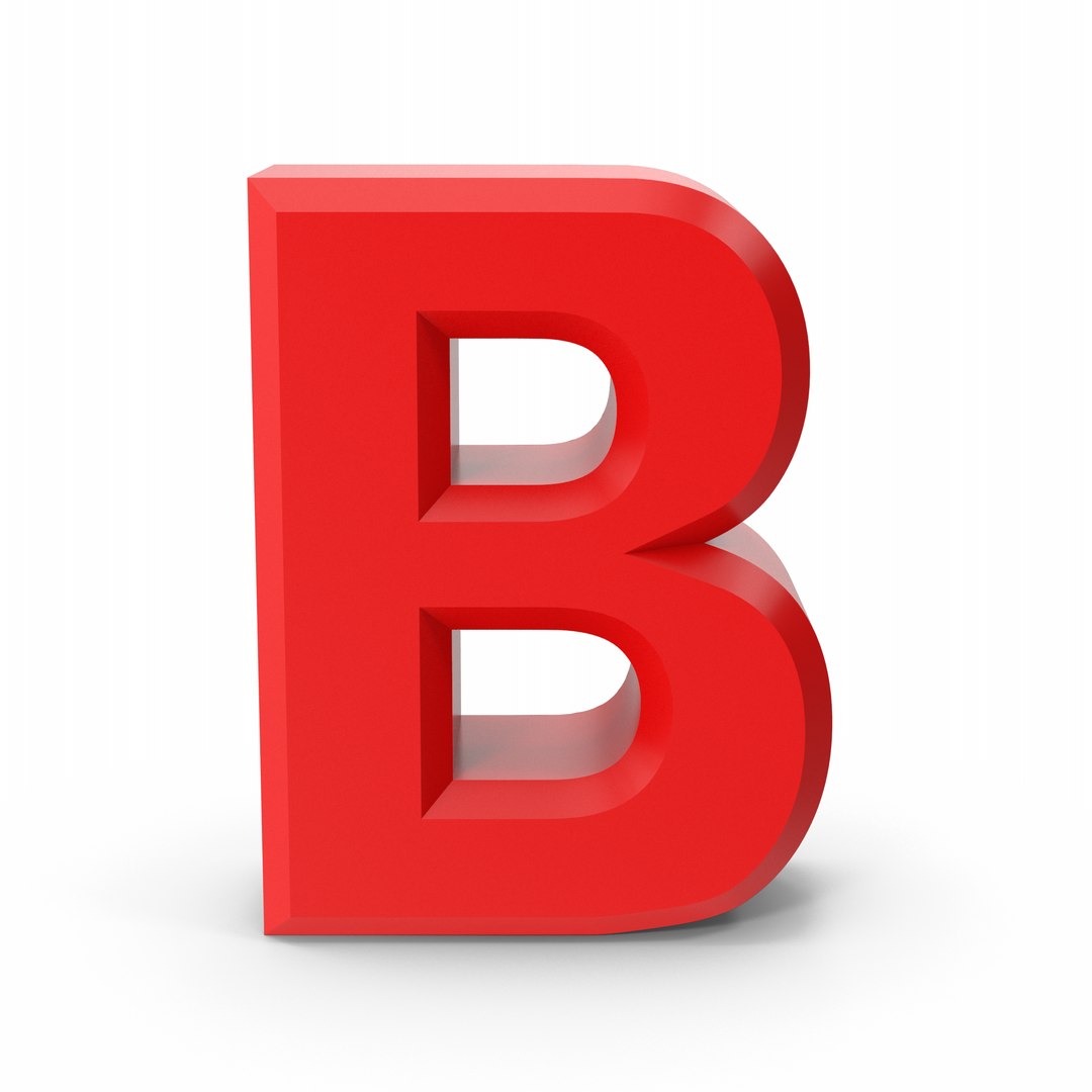 3D Model Red Letter B - TurboSquid 2239831
