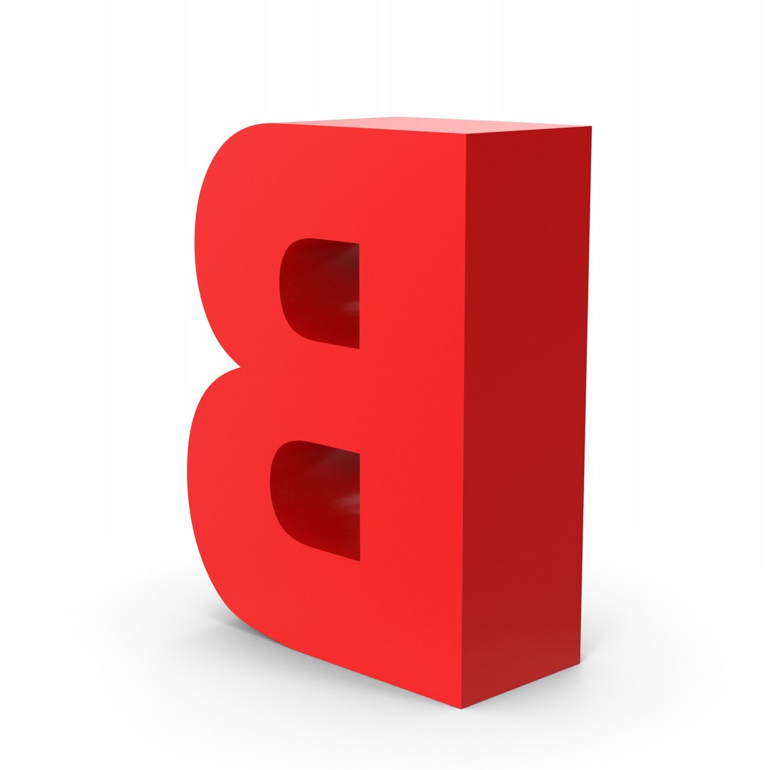 3D Model Red Letter B - TurboSquid 2239831