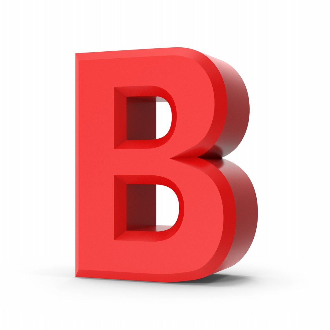 3D Model Red Letter B - TurboSquid 2239831