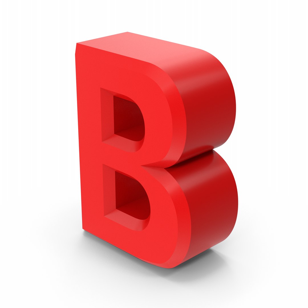 3D Model Red Letter B - TurboSquid 2239831