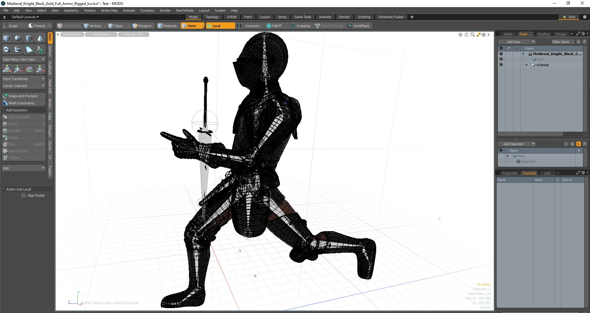 3D Medieval Knight Black Gold Full Armor Rigged For Modo - TurboSquid ...